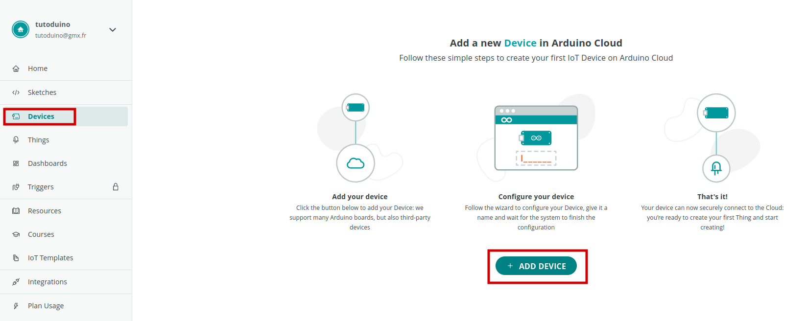 Créez votre premier objet connecté (IoT) avec Arduino Cloud