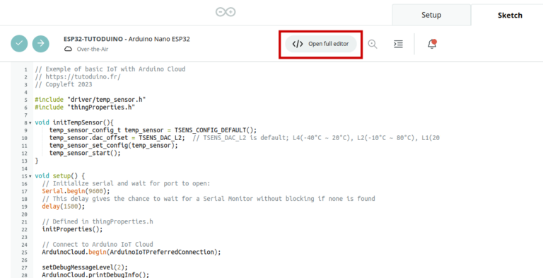 Create your first connected object (IoT) with Arduino Cloud
