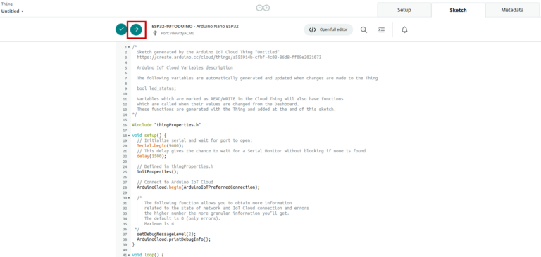 Create your first connected object (IoT) with Arduino Cloud