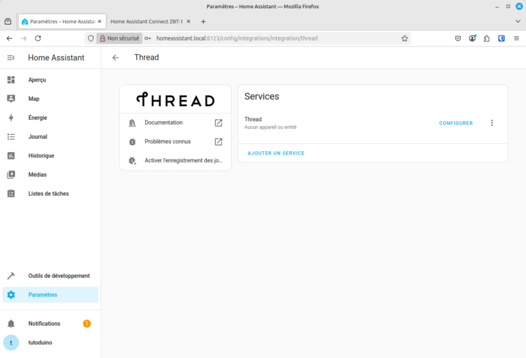 Intégrer un appareil Matter (Wi-Fi et Thread) dans Home Assistant