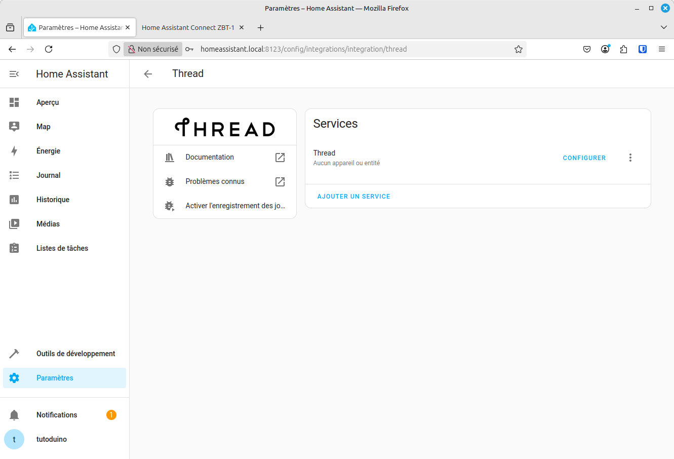 Intégrer un appareil Matter (Wi-Fi et Thread) dans Home Assistant