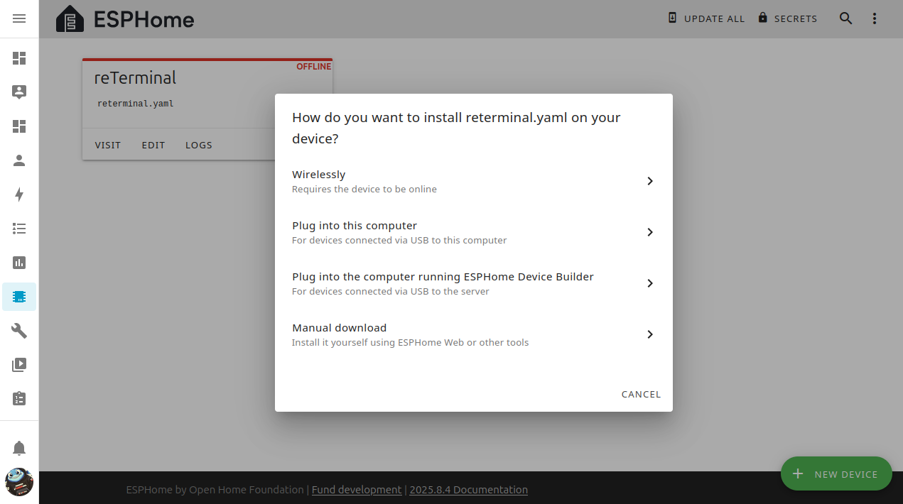 Integrate a reTerminal E1002 into Home Assistant with ESPHome