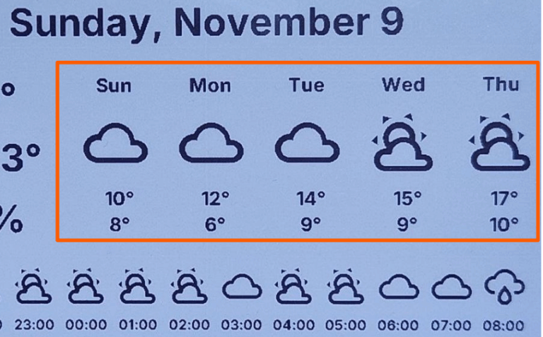 Home Assistant weather forecast on reTerminal E1001